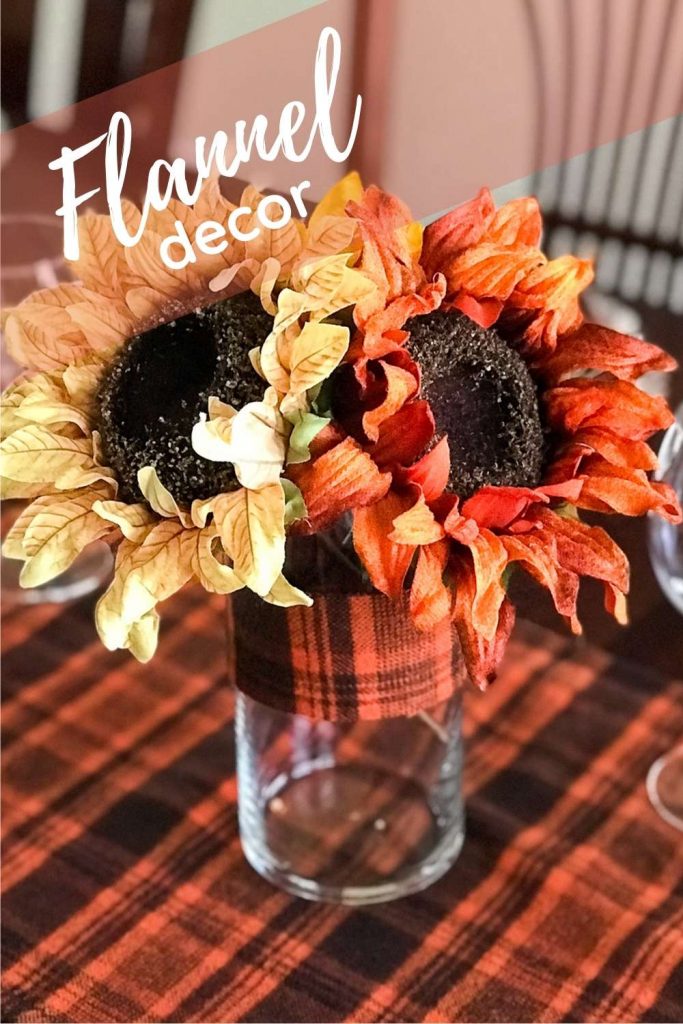 Easy Flannel Tablescape for Fall Parties