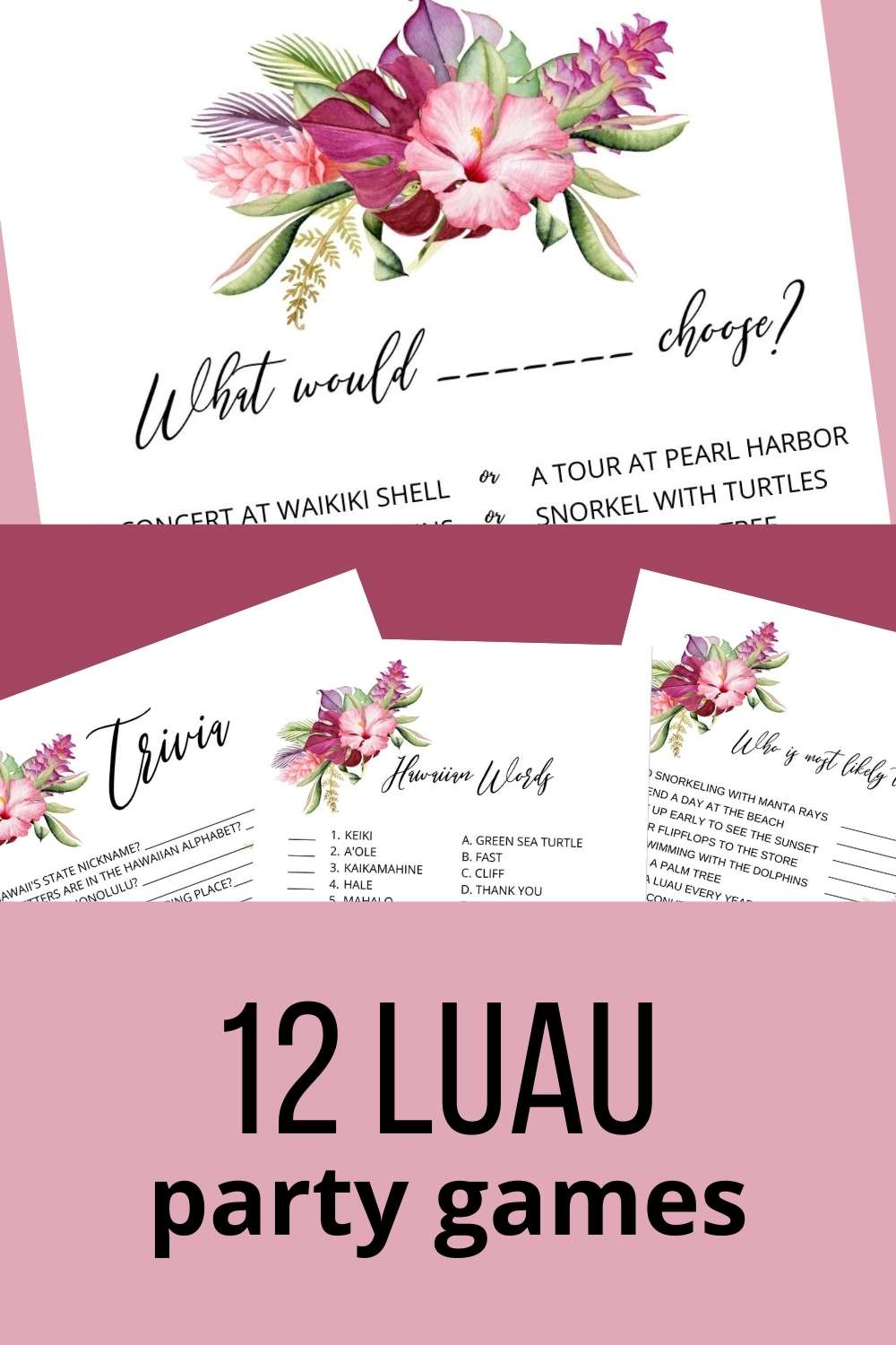 24 Luau Party Games for Adults