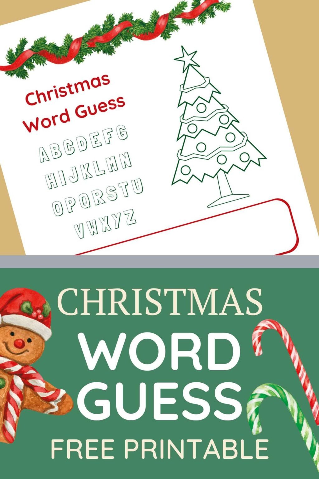 Free Christmas Hangman Template