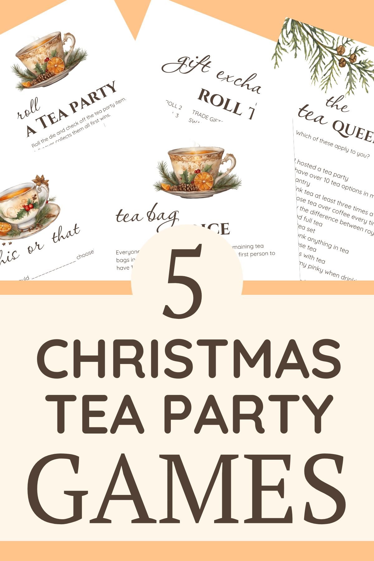 Free Christmas Tea Party Invitation
