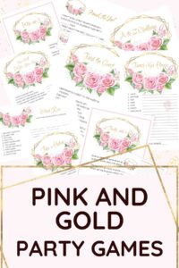 Pink and Gold Themed Party Games for Women