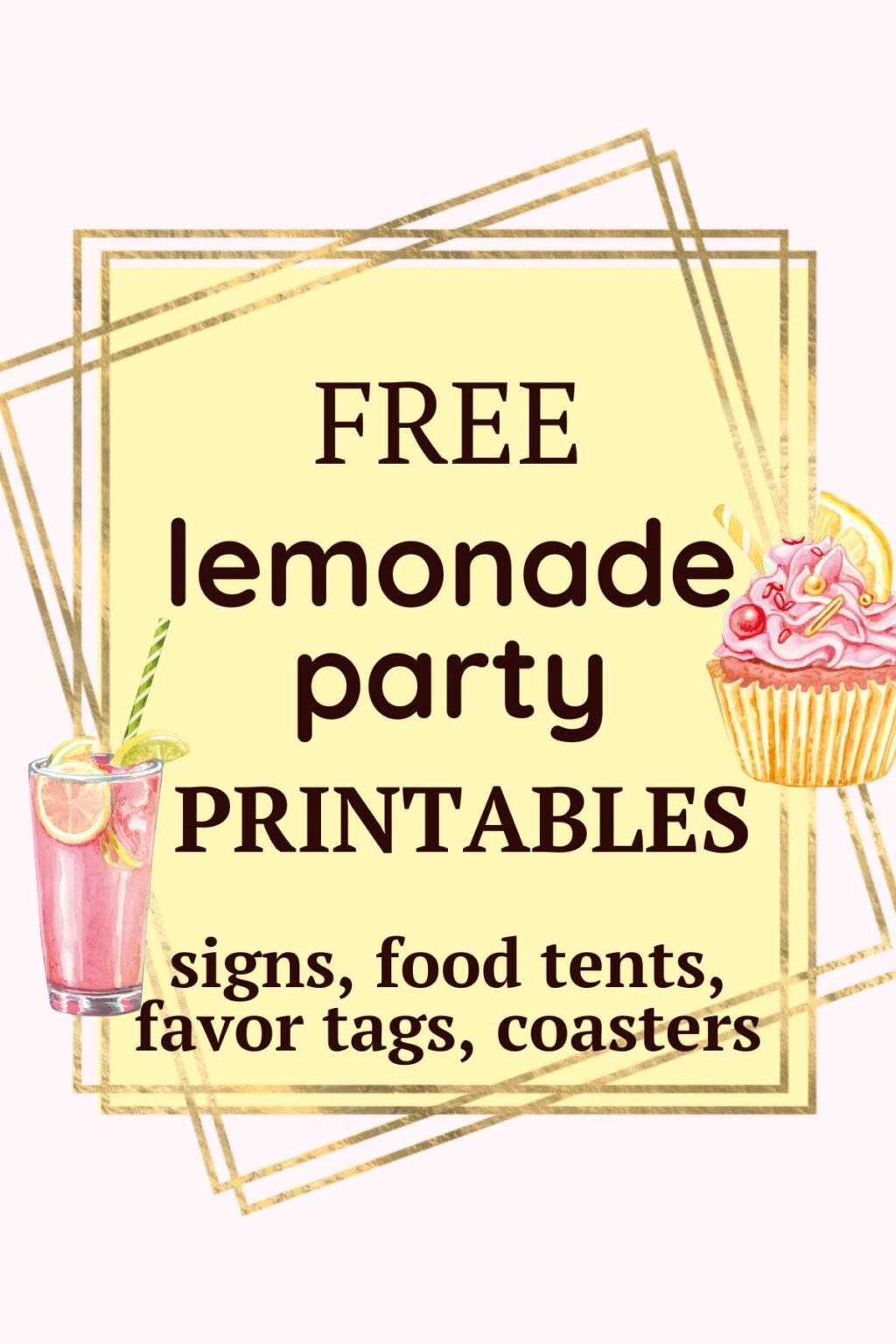 Free Lemonade Party Printables