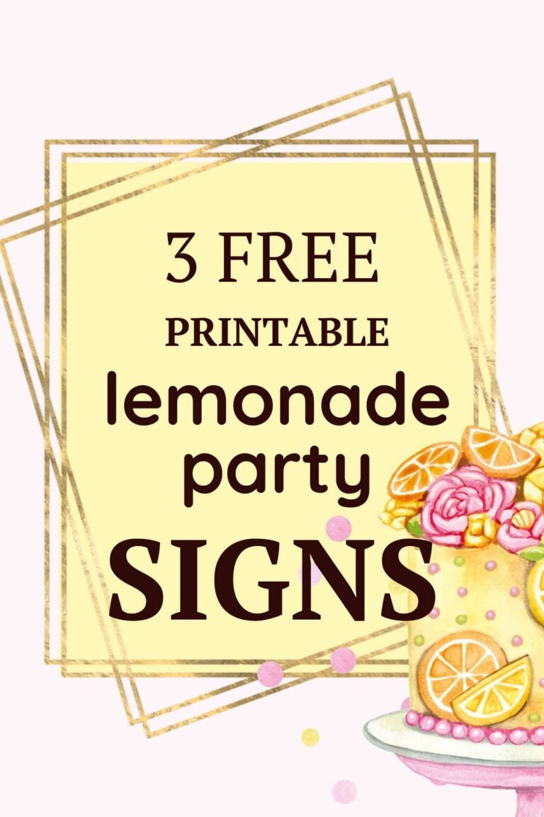 Pink Lemonade Party Signs (FREE) for Your Summer Party