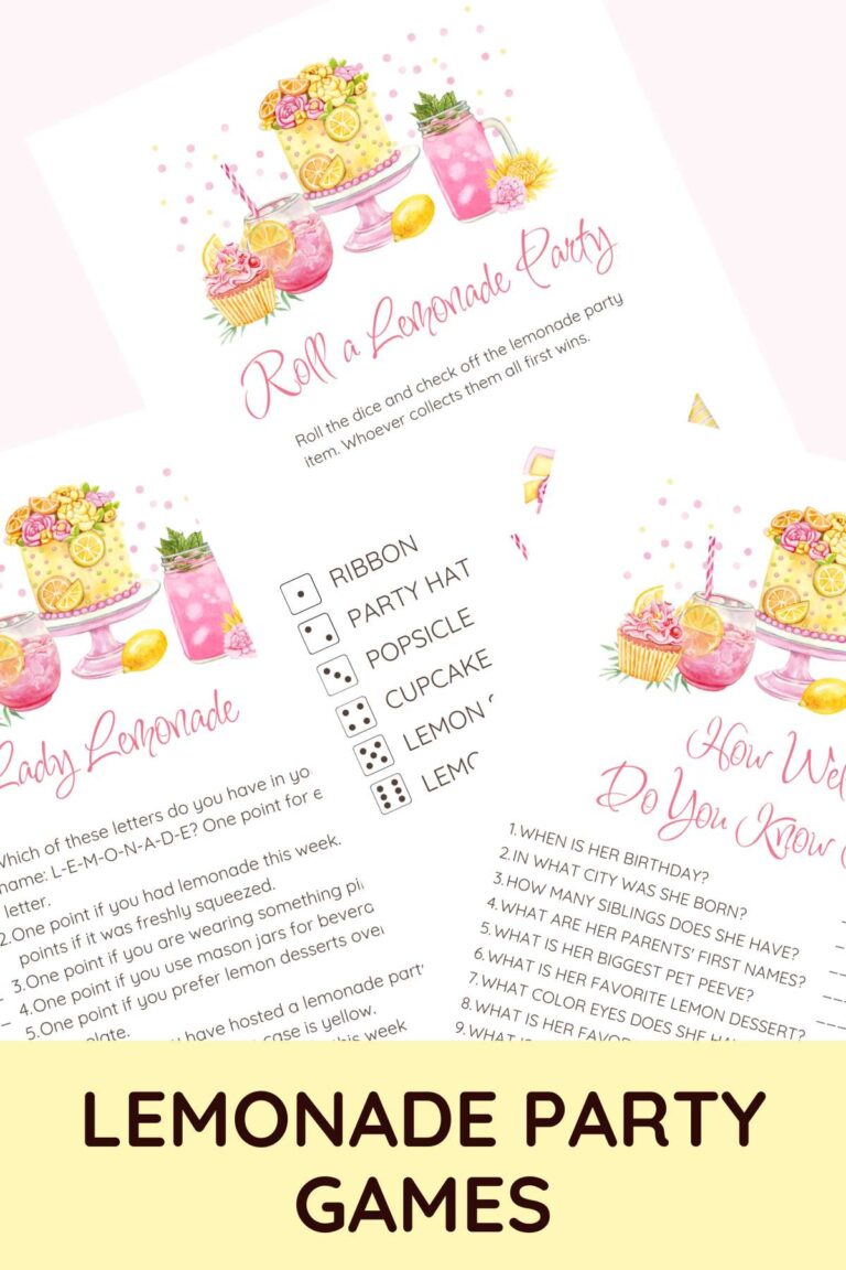 17 Printable Lemonade Party Games Add Zest to the Festivities
