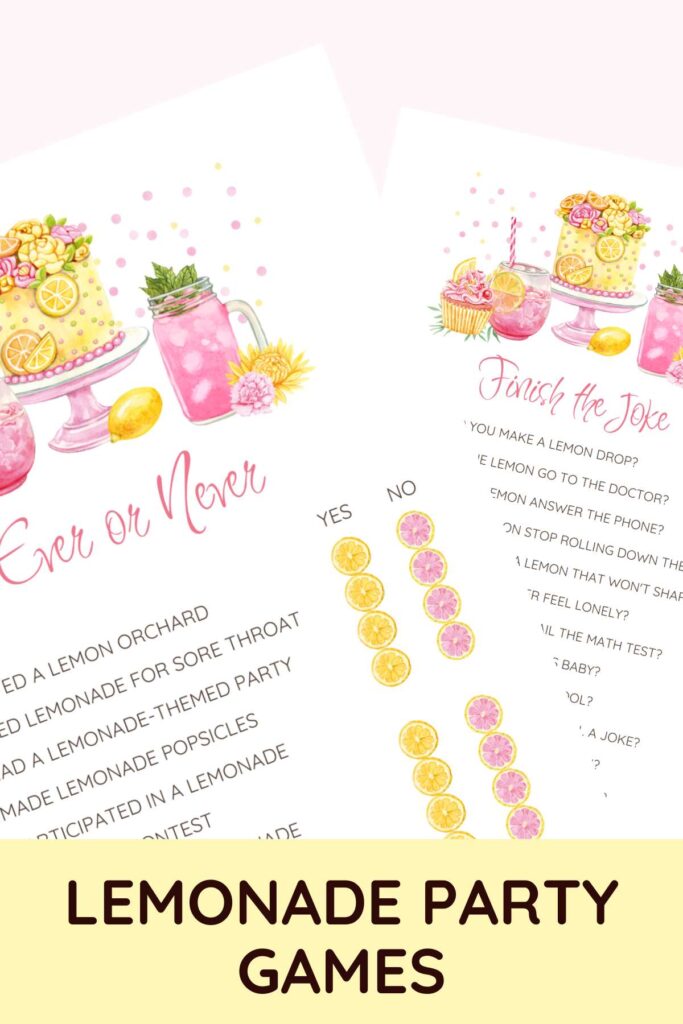 17 Printable Lemonade Party Games Add Zest to the Festivities