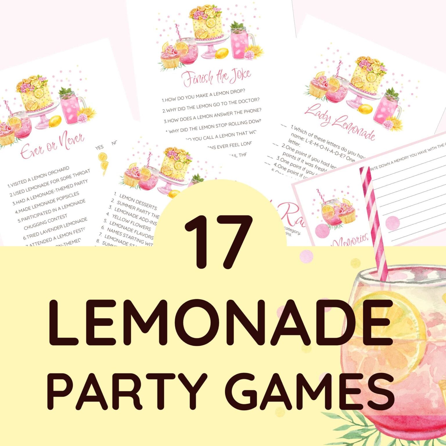 Lemonade Party Games and Activities For Fun Celebrations