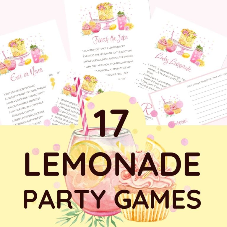 17 Printable Lemonade Party Games Add Zest to the Festivities