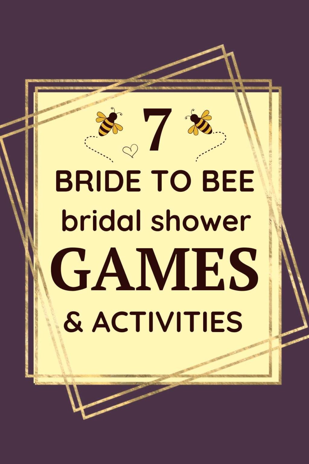 Bride to Bee Bridal Shower Games and Activities