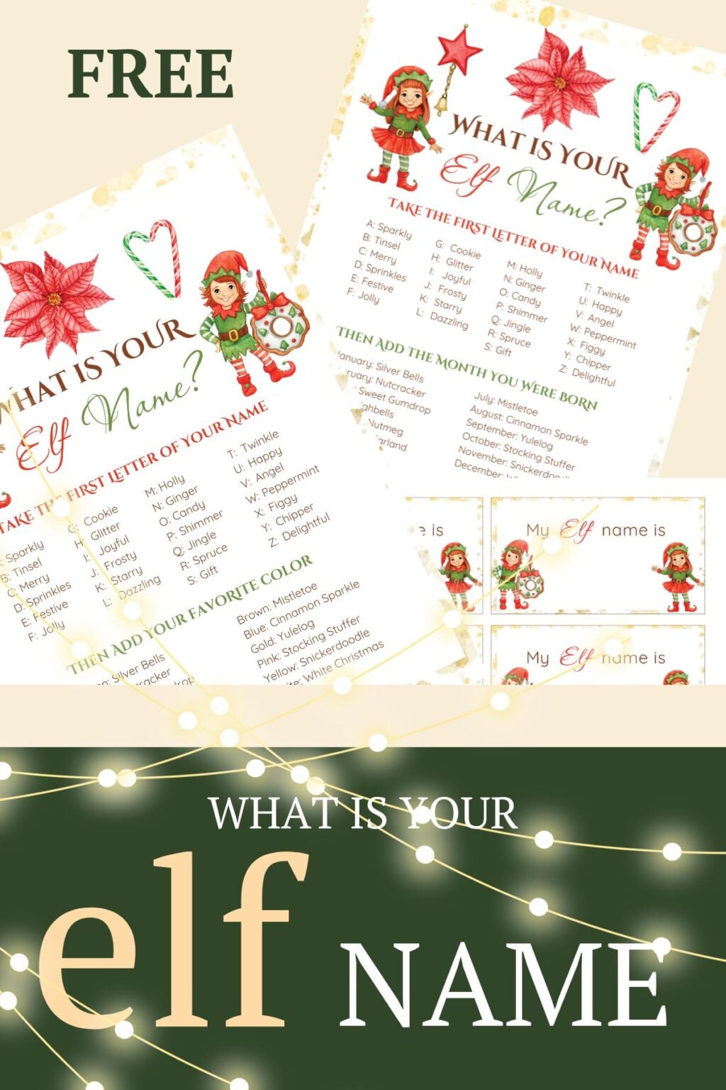 What Is Your Elf Name - Free Printable