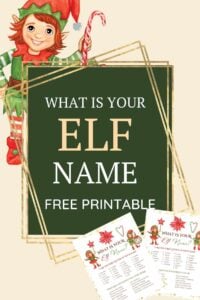 What Is Your Elf Name - Free Printable