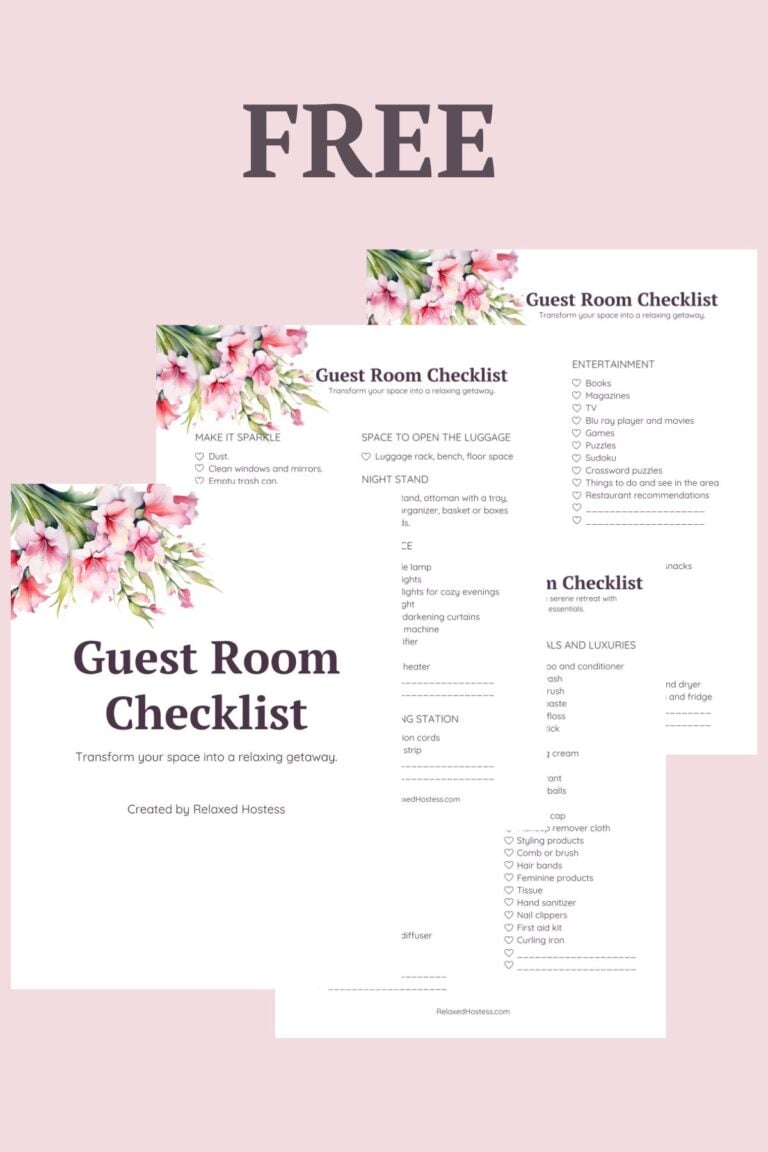 Guest Room Checklist - Free Printable